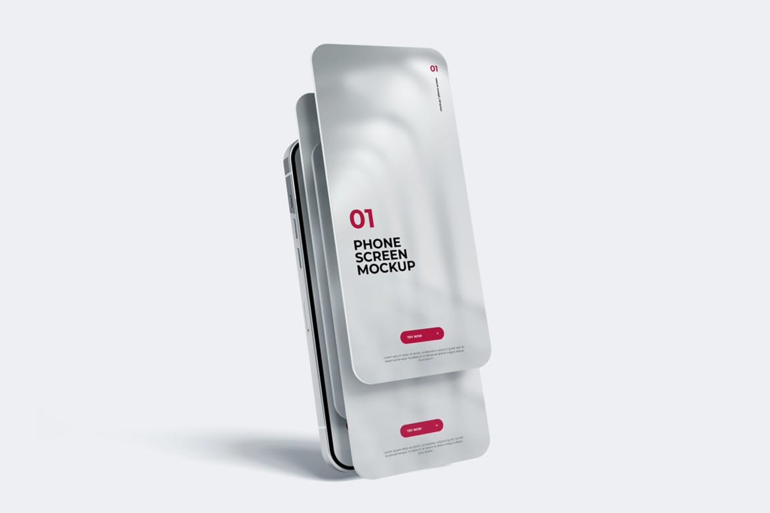 4952 6款APP设计UI屏幕展示手机PS样机 Phone App Screen Mockup@GOOODME.COM _ 果觅网（gooodme）